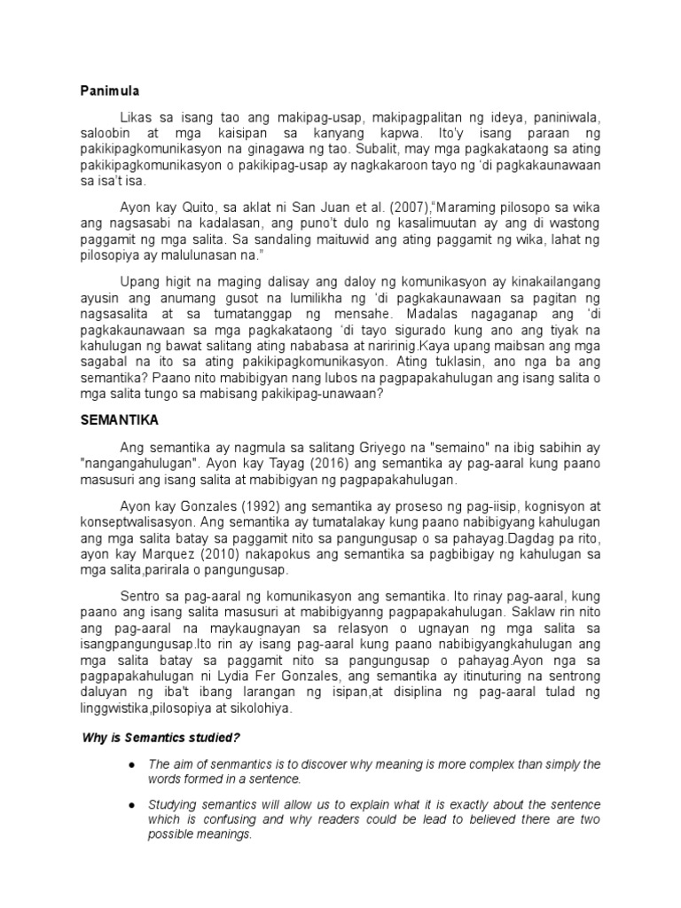 Semantika (Semantics) - Moring | PDF