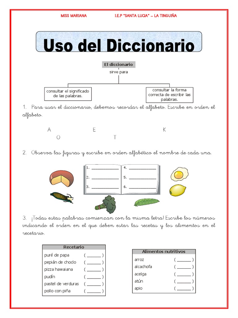 Uso Del Diccionario 3° - Semana 3 | PDF