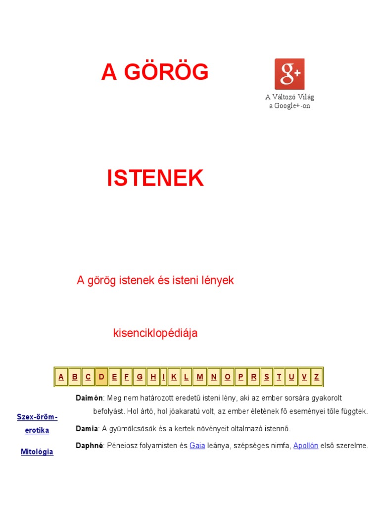 A Gorog Istenek | PDF