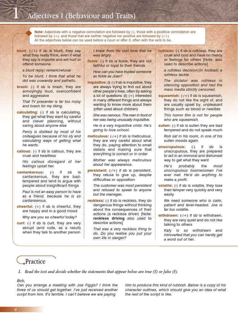 Advanced Grammar & Vocabulary | PDF