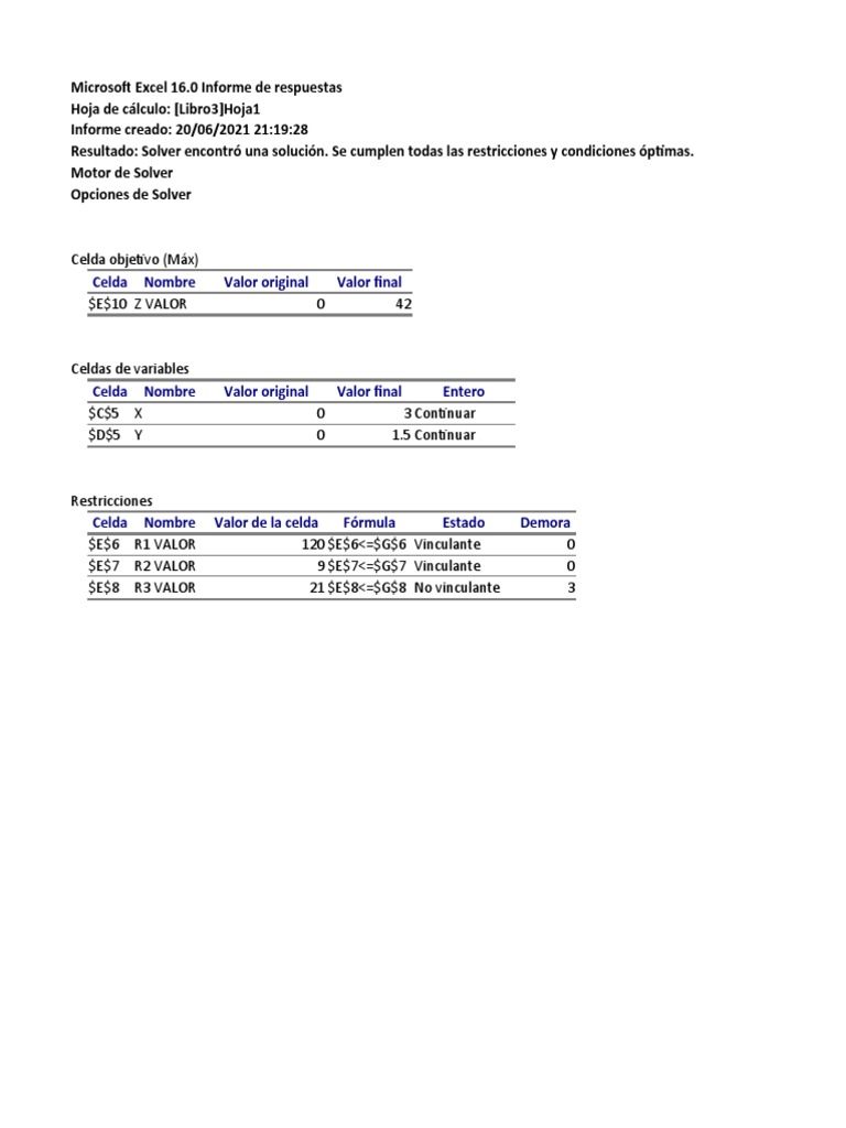 Ejercicios de Solver Con Ecuaciones | PDF | Hoja de cálculo | Computación incremental