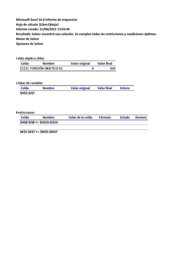 Ejercicios de Solver 3 | PDF | Microsoft Excel | Hoja de cálculo