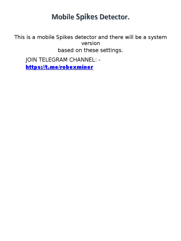 Mobile Spikes Detector (FTR) | PDF