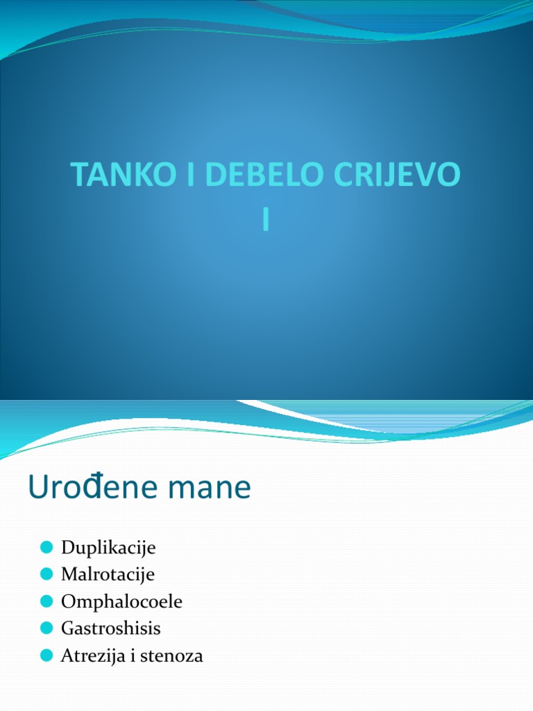 Tanko I Debelo Crijevo I - 20-21 | PDF
