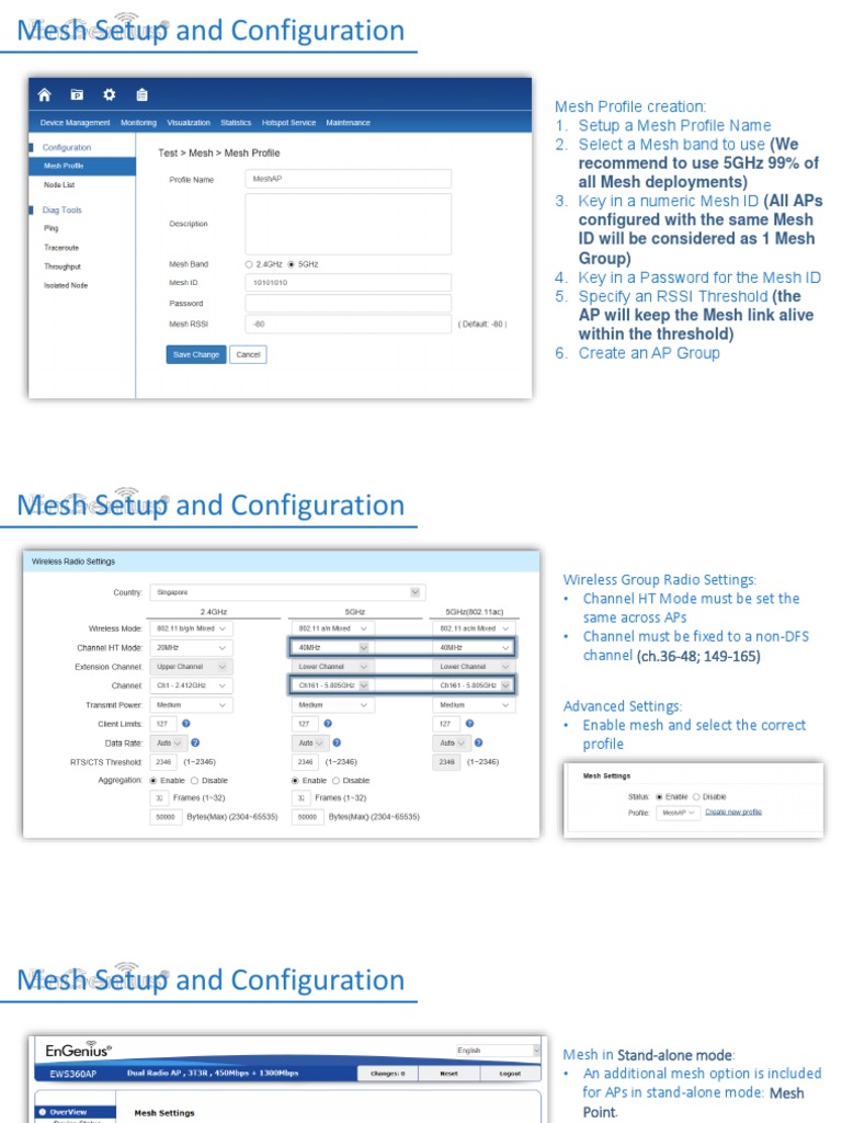 Mesh Network Setup Guide | PDF | Wireless Access Point | Computer ...