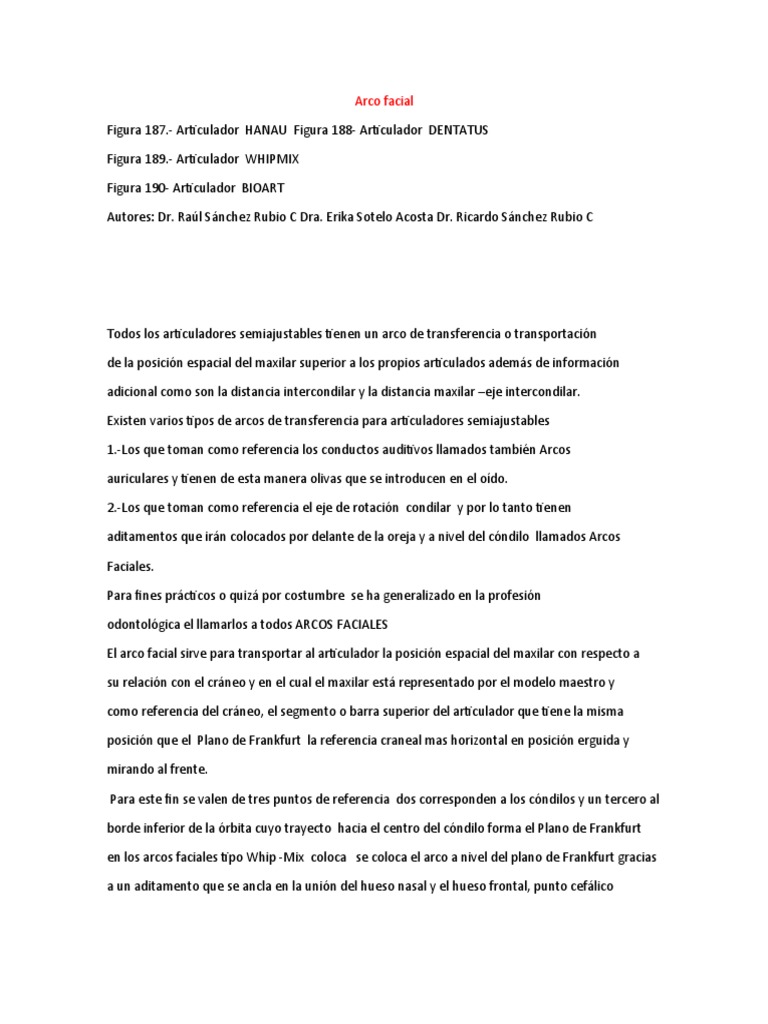 Arco Facial | PDF | Cráneo | Sistema esquelético