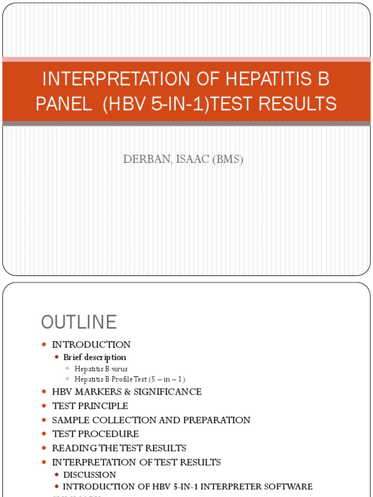 Hepatitis B Panel Test Interpretation | PDF | Hepatitis B | Hepatitis