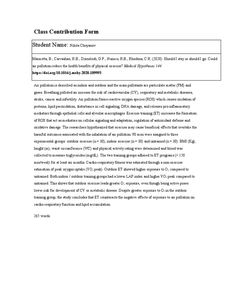 Chuyanov - Class Contribution E2a | PDF
