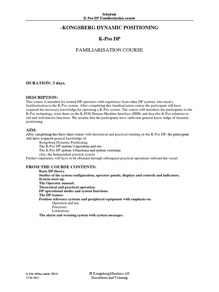 02 K-Pos DP Fam Schedule | PDF | Systems Engineering | Systems Science