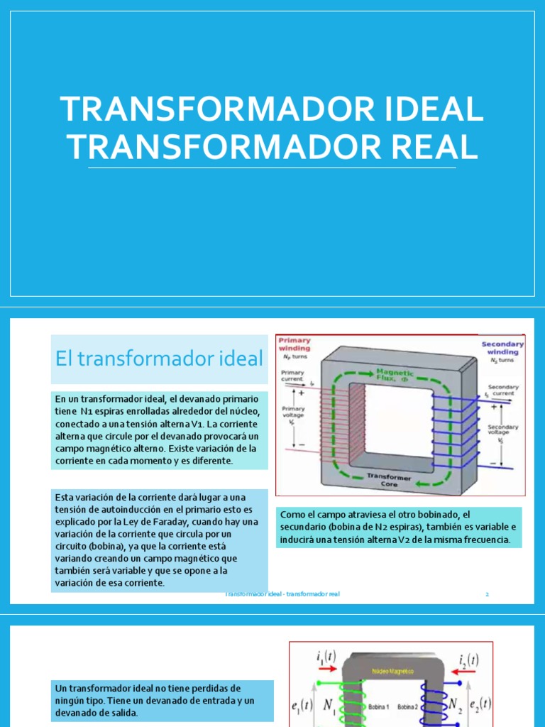 11 CEE - Transformador Ideal - Transformador Real | PDF | Transformador | Inductor