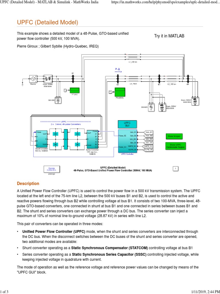 Advanced UPFC Simulation Guide | PDF | Ac Power | Power Electronics