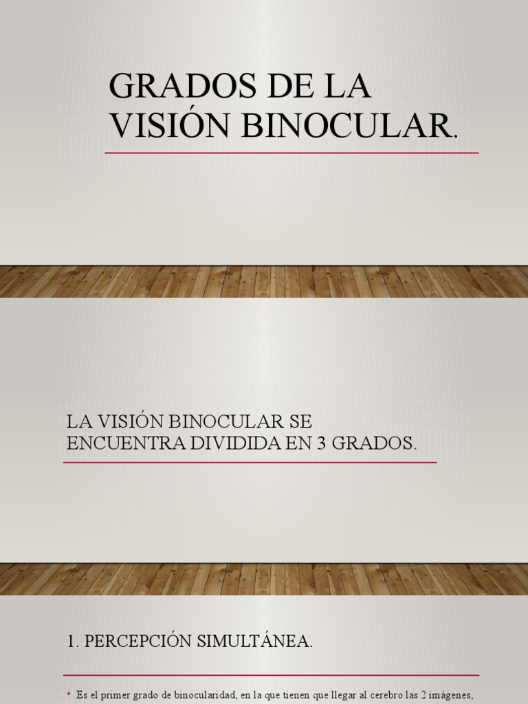 Grados de La Visión Binocular-1-1 | PDF | Visión | Sistema nervioso