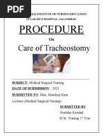 Tracheostomy Care Checklist 1 | PDF | Medicine | Medical Specialties