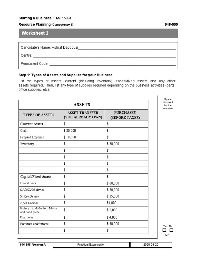 Exam 6 Worksheet 2 | PDF | Working Capital | Worksheet