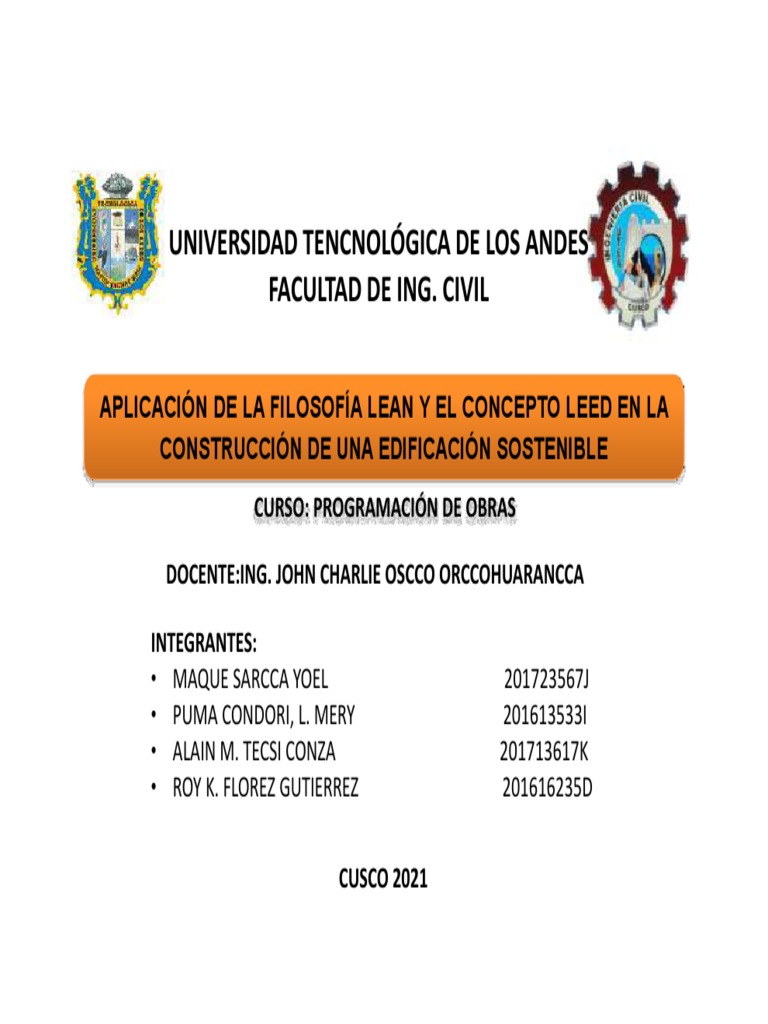 Metodologia Lean Leed | PDF | Lean Manufacturing | Liderazgo en Energía ...