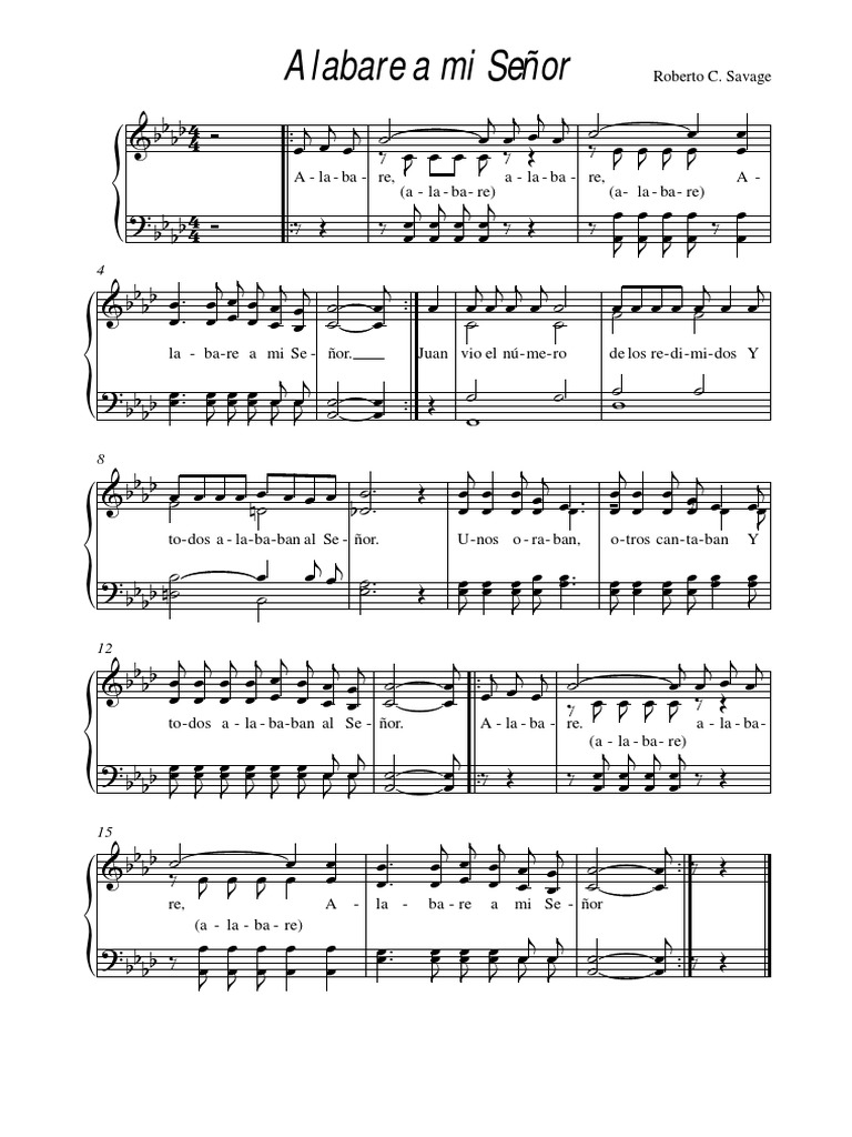 001 Alabare A Mi Señor Letra | Download Free PDF | Alphabet latin
