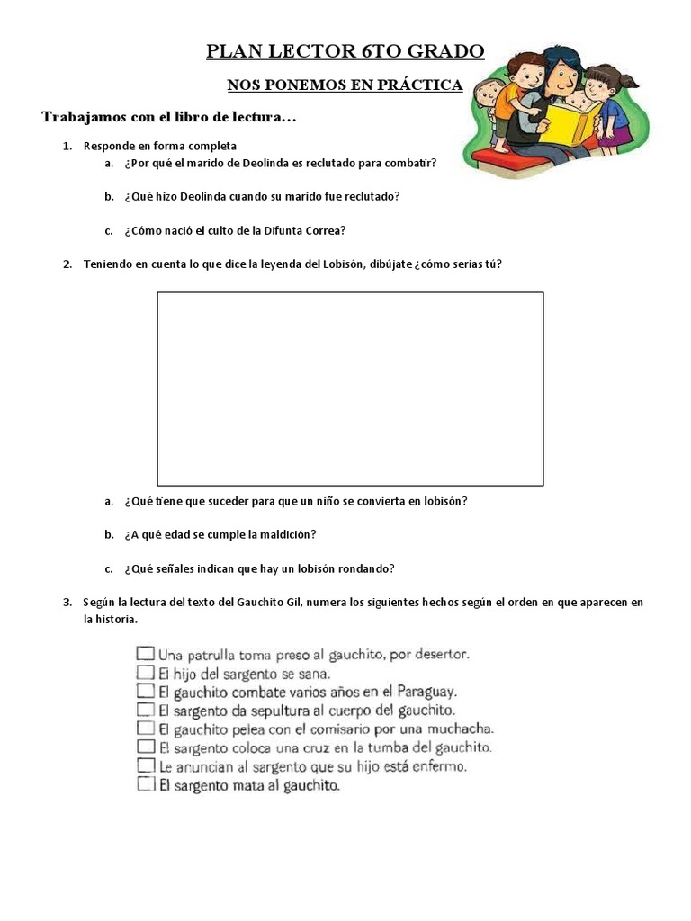 Plan Lector 6to Grado | PDF