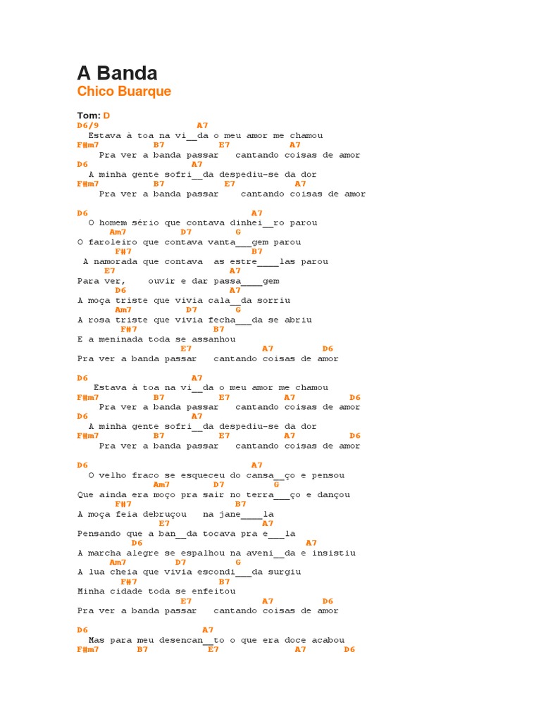 A Banda (Chico Buarque) | PDF | Entretenimento (geral)