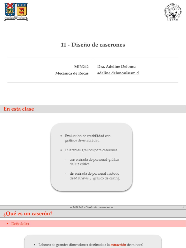 Diseño y Estabilidad de Caserones | PDF | Minerales | Minería