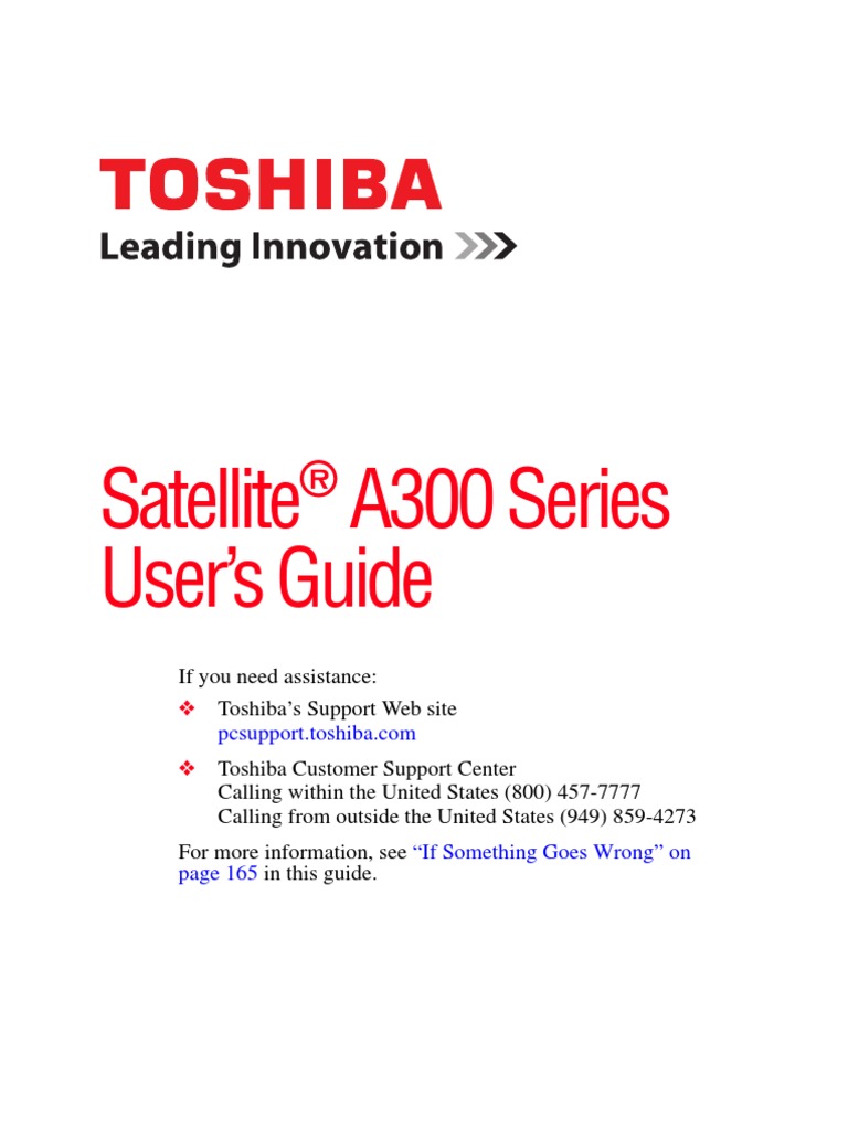 Toshiba User Guide | PDF | Wi Fi | Electromagnetic Interference