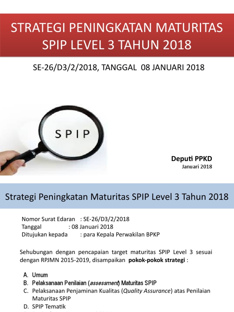 Strategi Peningkatan Maturitas SPIP Level 3 Final | PDF