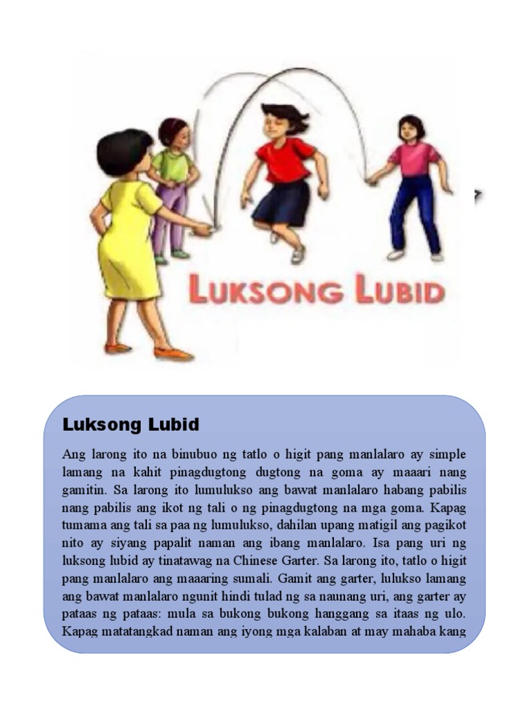 Luksong Lubid | PDF
