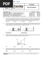 VMC Sose Jee Mains - 1 (Question Paper) | PDF | Mole (Unit) | Force