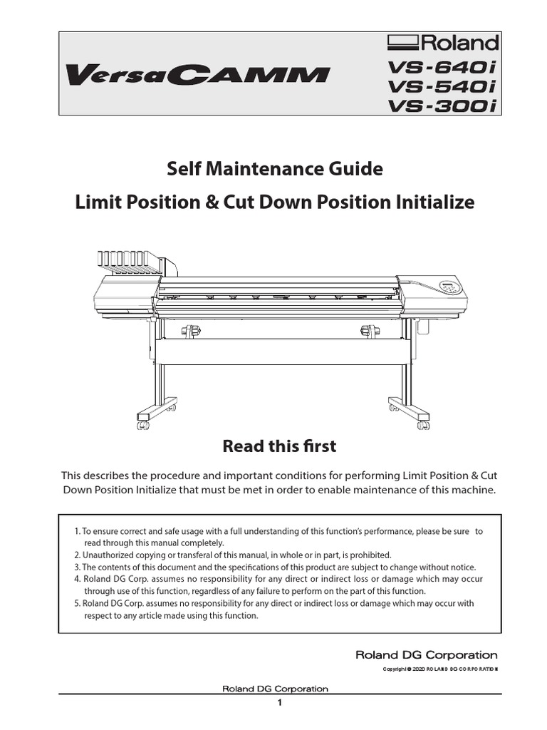 Roland Versacamm Vs640i Self Maintenance Guide | PDF | High Voltage