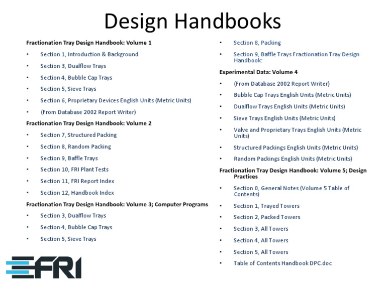 A Comprehensive Guide to Fractionation Tray Design: Contents and ...