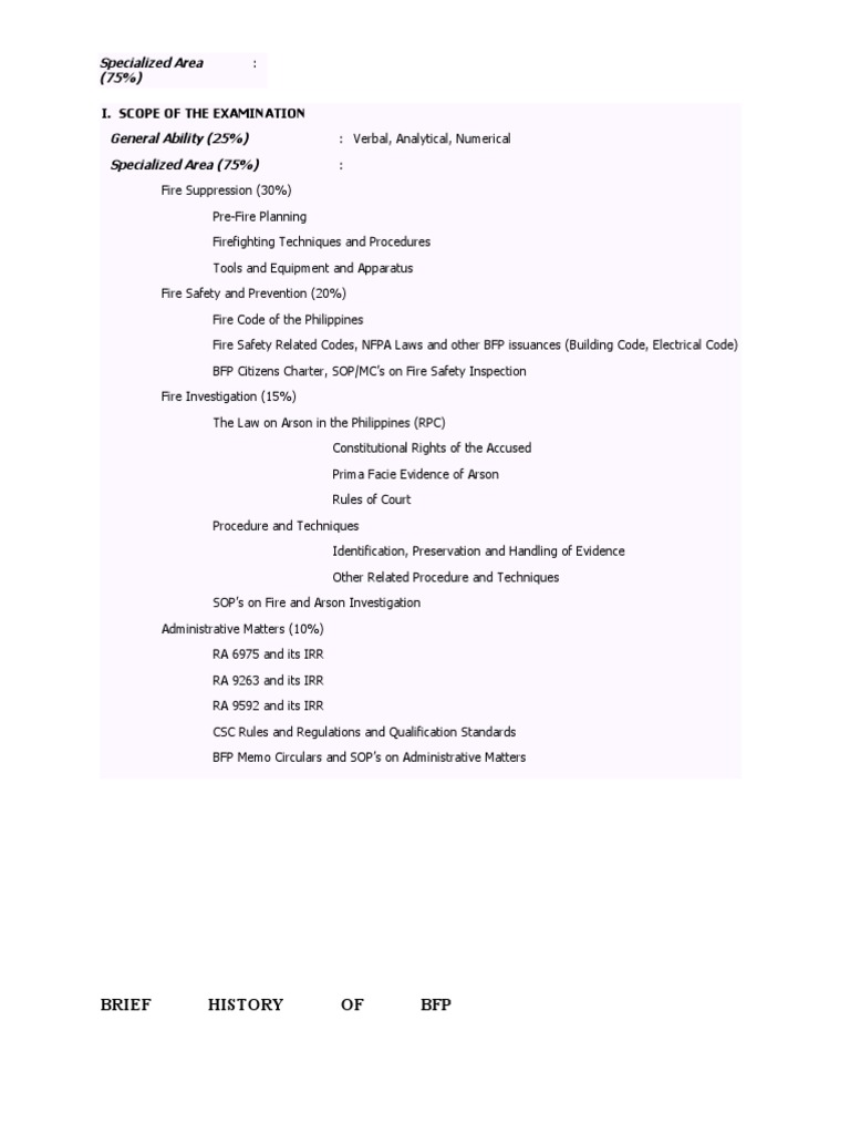 Brief History BFP and Law On Arson | PDF | Arson | Crime & Violence