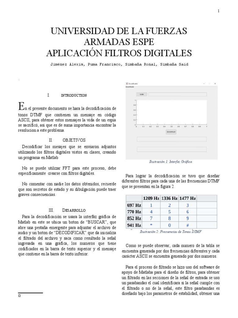 Aplicacion Filtros Digitales | PDF | Ascii | Ingeniería Informática