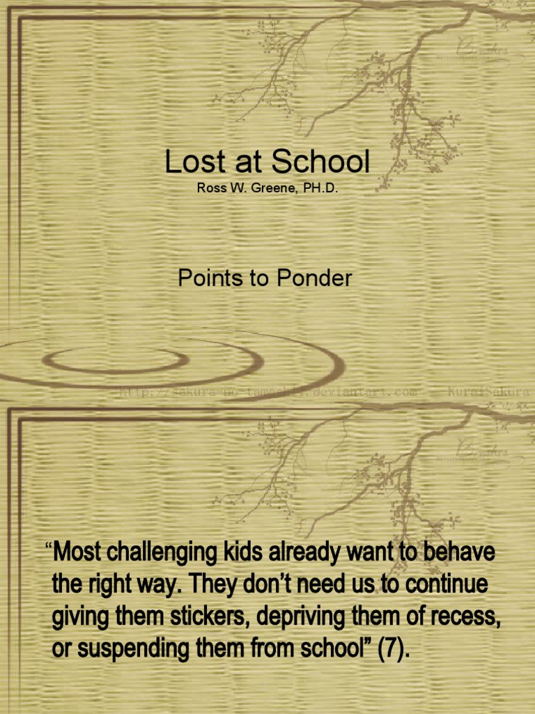 Lost at School | PDF | Empathy | Thought