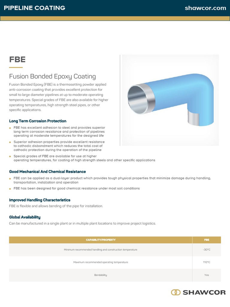 Fusion Bonded Epoxy Pipeline Coating | PDF | Industrial Processes ...