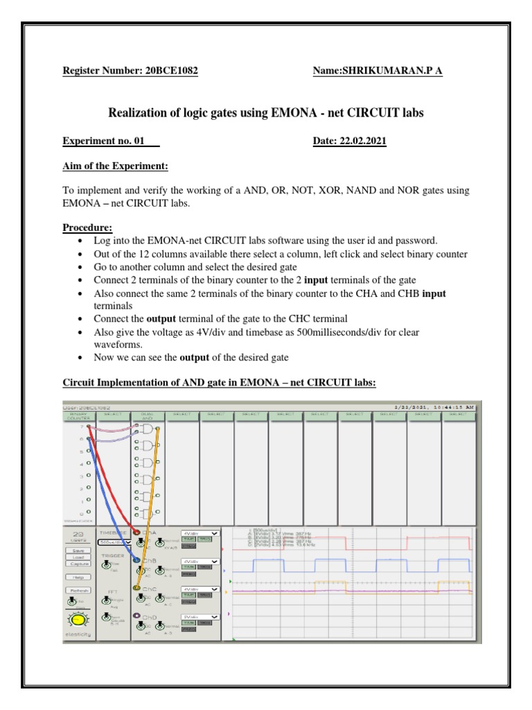 1 Exp DLD LAB Logic Gates | PDF