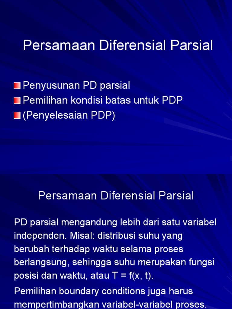 Persamaan Diferensial Parsial | PDF