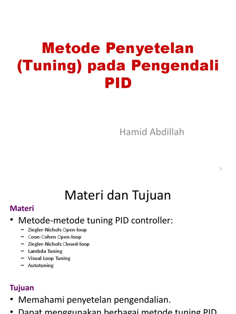 Kuliah 11-12 Tuning Pengendali PID | PDF