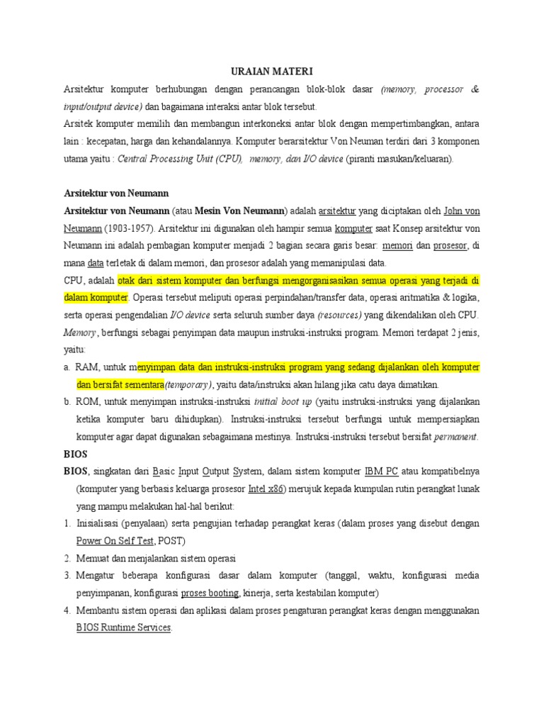 Uraian Materi | PDF