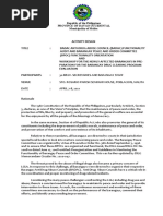 Sample CBDRP Activity Design | PDF | Substance Abuse | Drug Rehabilitation