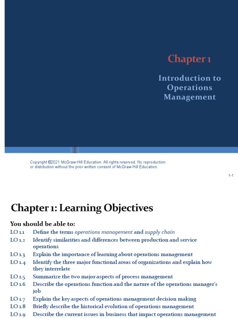Stevenson 14e Chap001 | PDF | Operations Management | Supply Chain