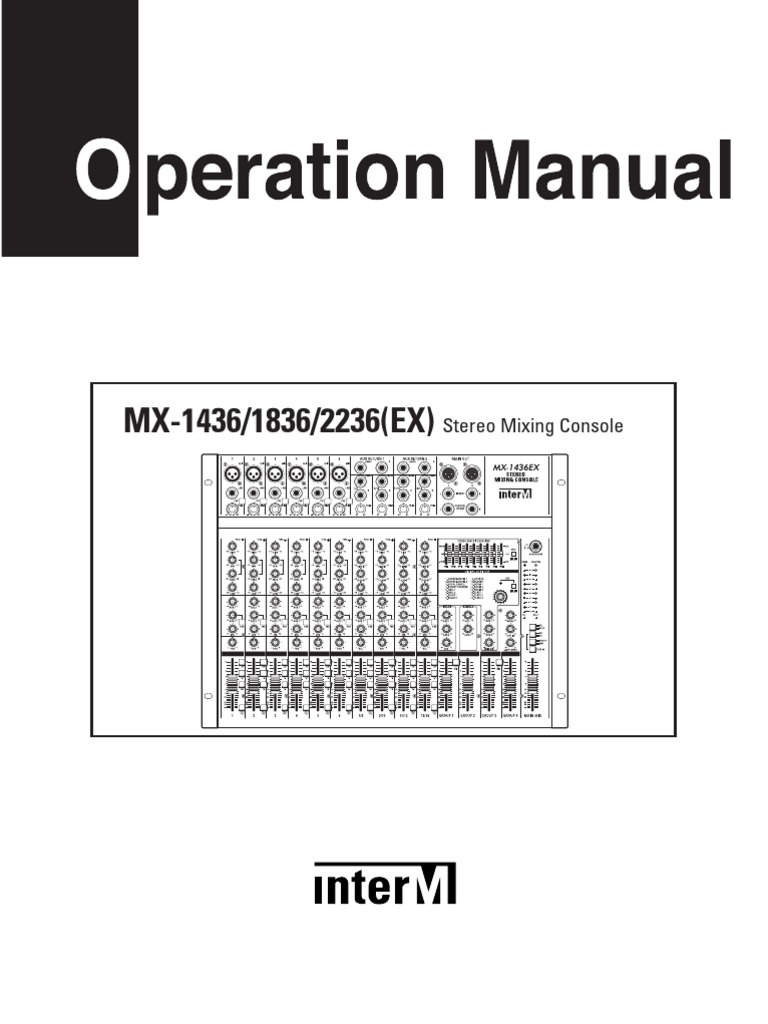InterM MX 2236 EX Operation Manual English | PDF | Equalization (Audio ...