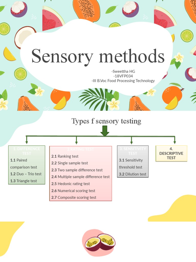 Types of Sensory Test | PDF | Stimulus (Physiology) | Flavor
