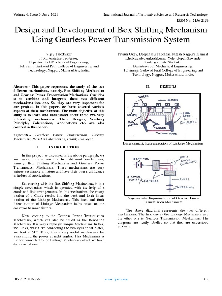 Gearless Box Shifting Mechanism Design | PDF | Torque | Stress (Mechanics)