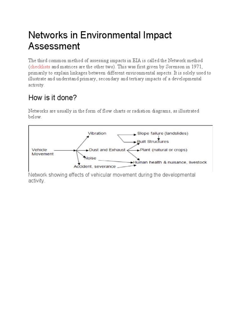 EIA Networks Matrices Checklists | PDF | Environmental Impact ...