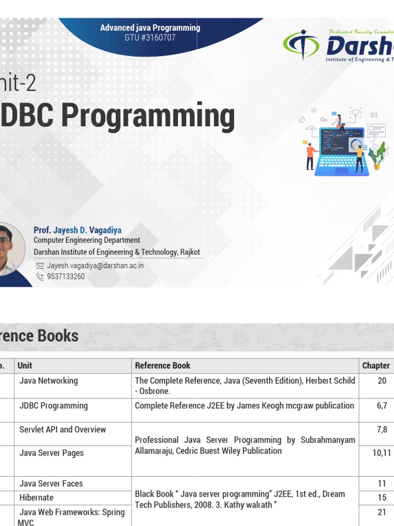 Unit Unit - 22: JDBC Programming JDBC Programming JDBC Programming JDBC Programming | Download ...