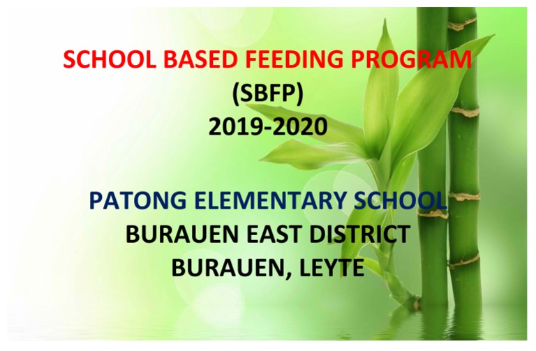 School Based Feeding Program Caption | PDF