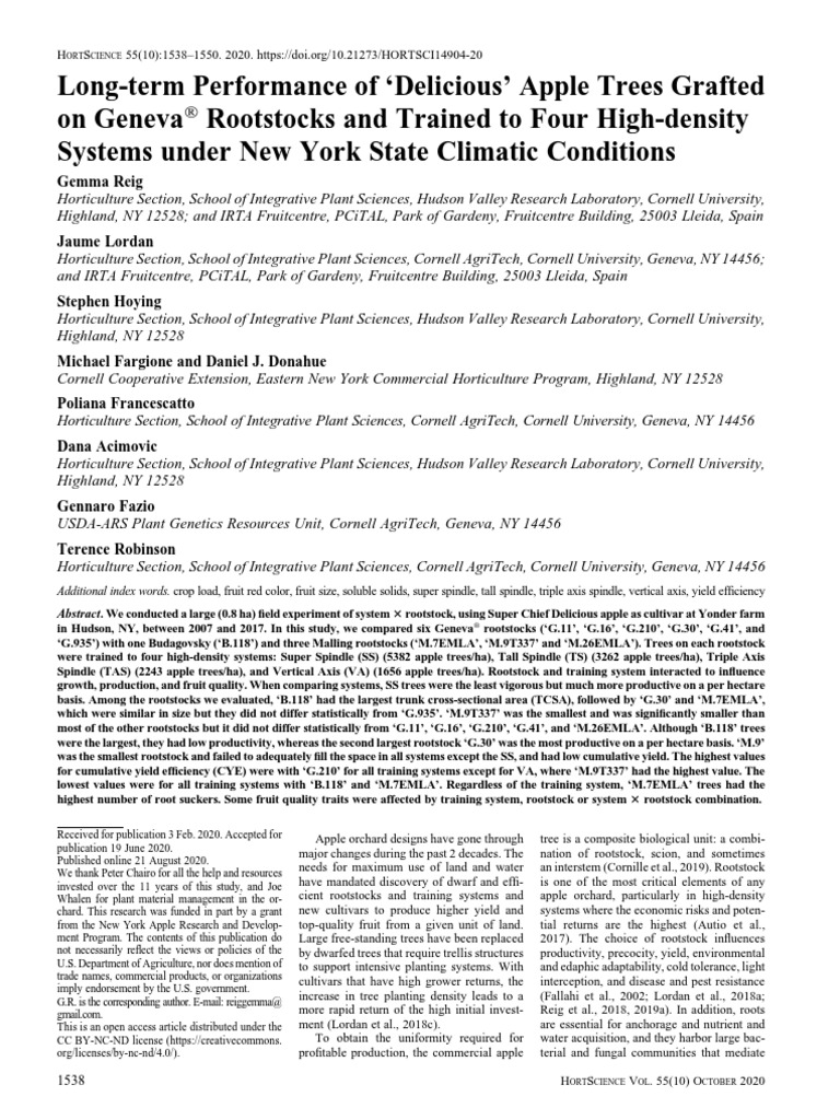 (23279834 - HortScience) Long-Term Performance of Delicious' Apple ...