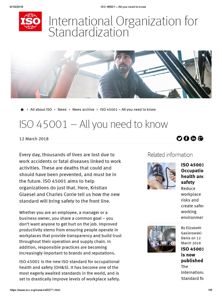 ISO 45001 - All You Need To Know | PDF | Occupational Safety And Health ...