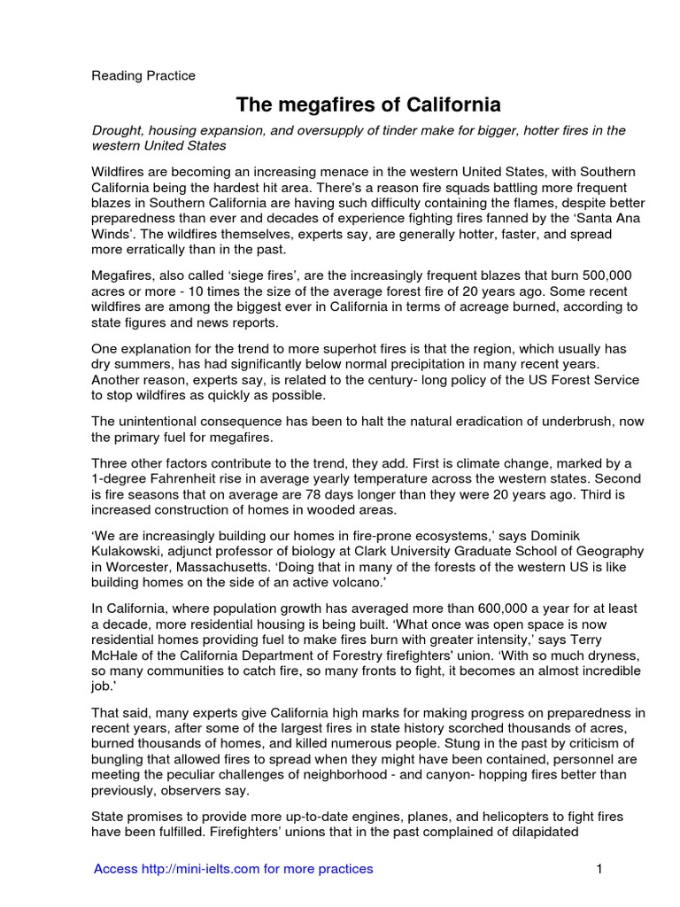 The Megafires of California | PDF | Wildfire | Fires