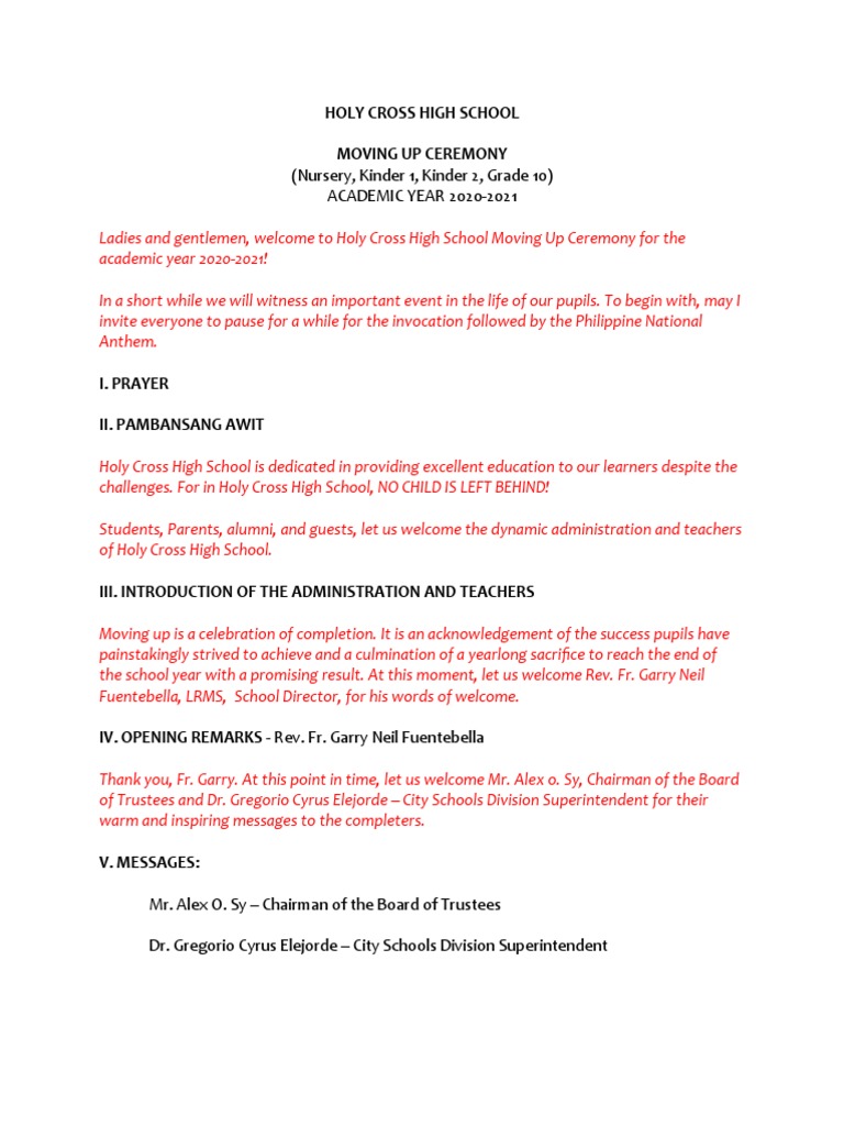 Nursery Kinder 1 Kinder 2 Grade 10 Academic Year 2020 2021 Pdf