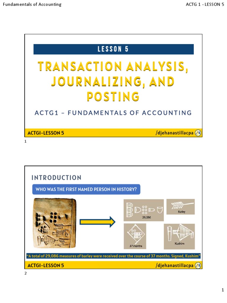 Transaction Analysis, Journalizing, and Posting | Download Free PDF | Debits And Credits ...